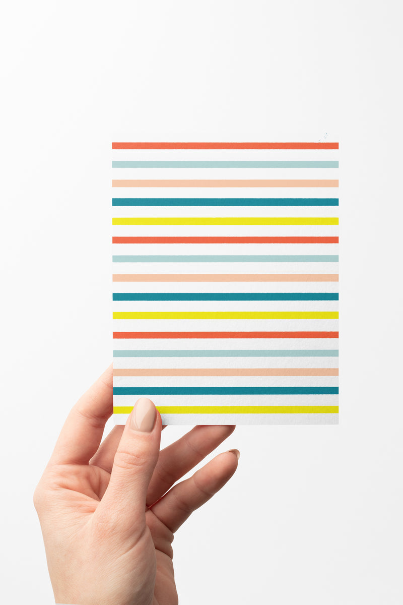 Colorful Stripes Boxed Set of 8 Cards – Joy Paper Co.