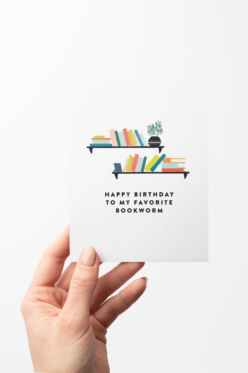 My Favorite Bookworm Birthday Card – Joy Paper Co.