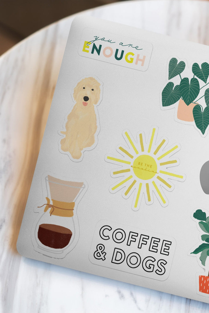 Coffee & Dogs Sticker – Joy Paper Co.