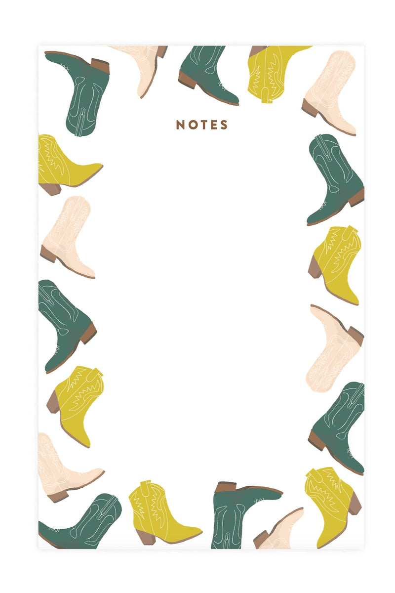 Cowboy Boot Notes Notepad – Joy Paper Co.